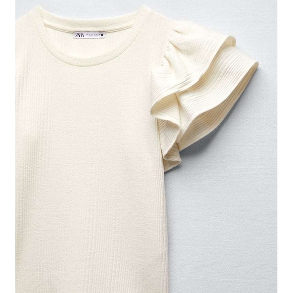 Zara | Tops | Zara Ruffled Top | Poshmark